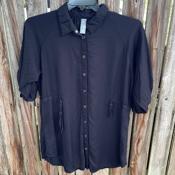 spirit wardrobe | Tops | Spirit Wardrobe Blouse 4 Top Black Cinch Waist ...